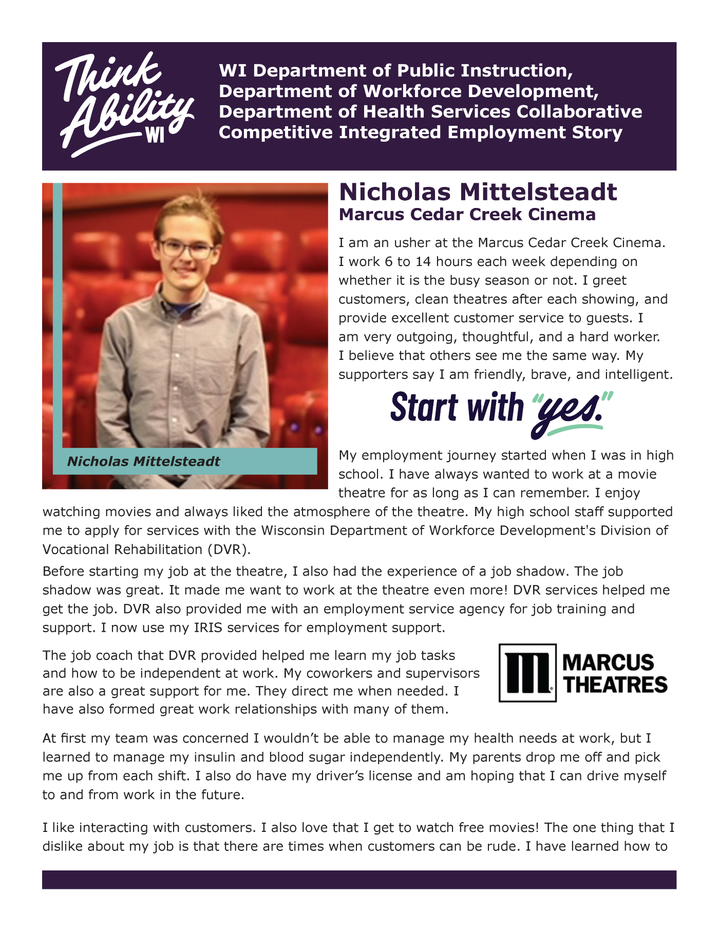 Nicholas Mittelsteadt - Marcus Cedar Creek Cinema